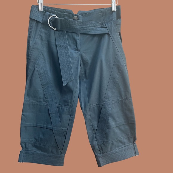 bebe | Pants & Jumpsuits | Unique Bebe Navy Cropped Cargo Pants Wbelt ...